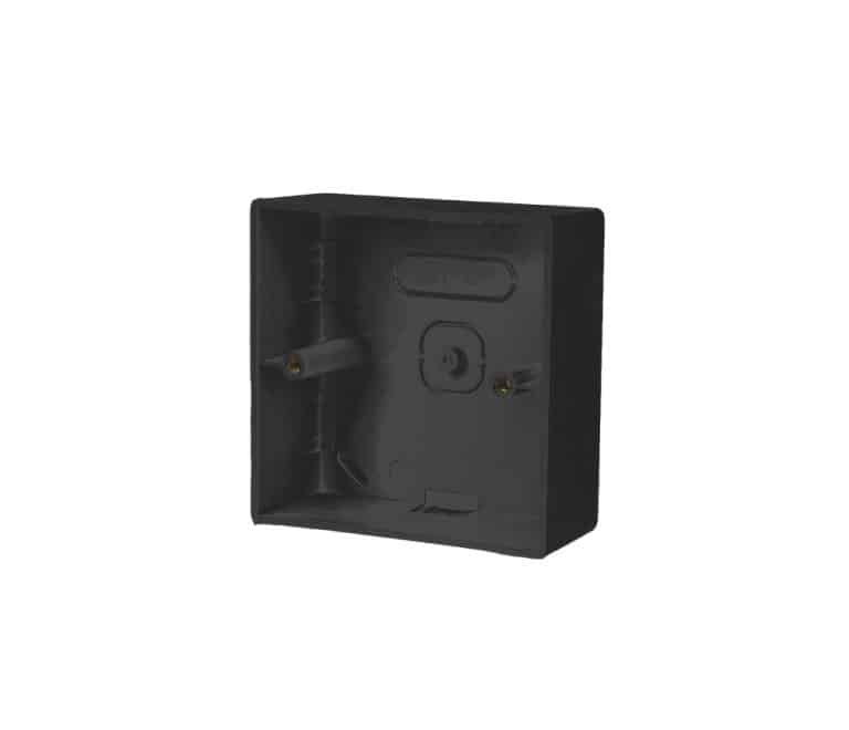 Πλαστικό Κυτίο Μαύρο 86x86x33 gang-back box - ΤΕΧΝΟΛΥΣΗ HTS